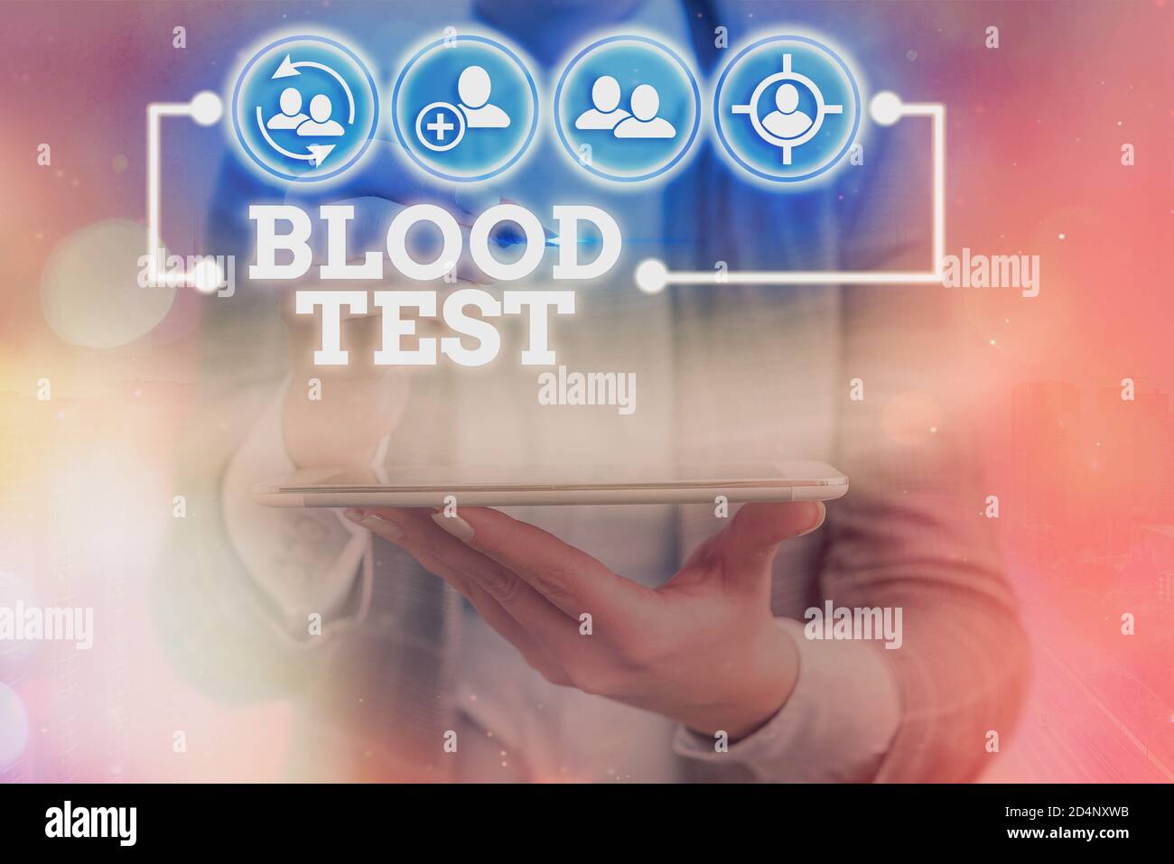 Writing note showing Blood Test. Business concept for Extracted blood ...