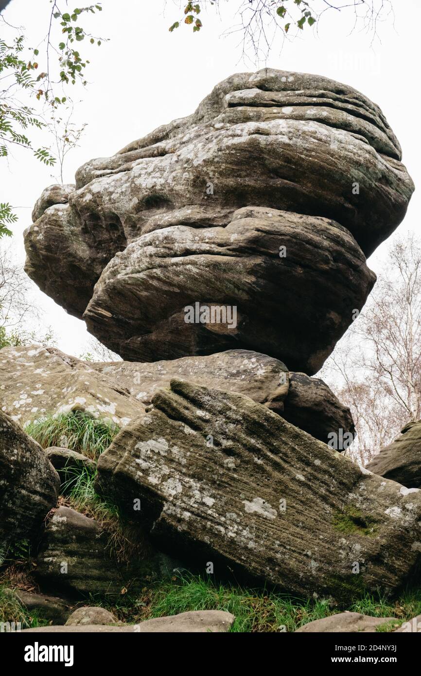 Rock formation at Brimham Rocks Stock Photo - Alamy