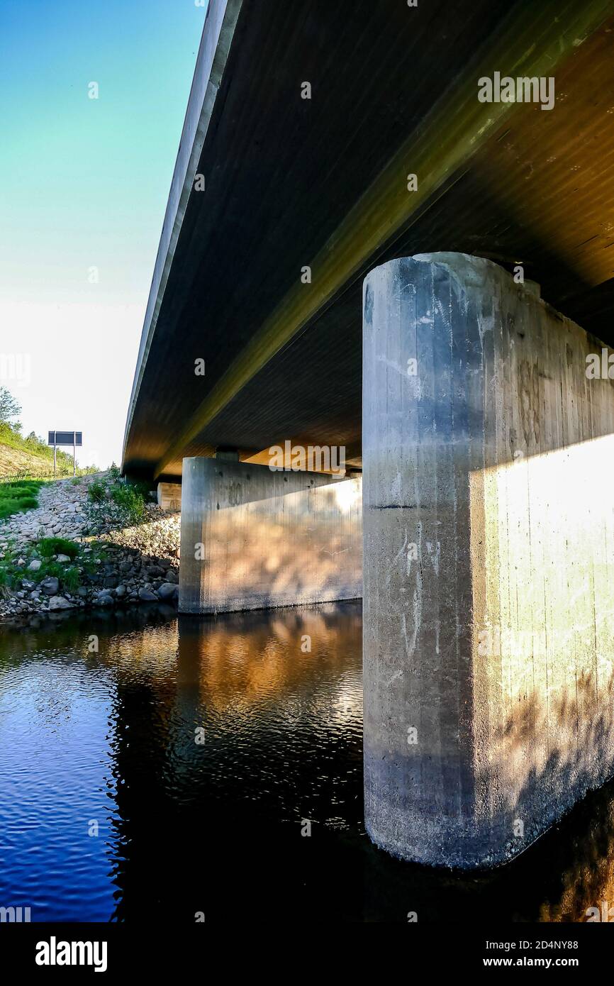 bridge over the river, in Norway Scandinavia North Europe Stock Photo ...