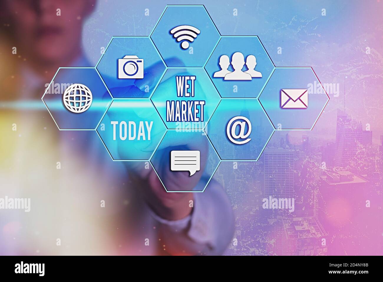 Conceptual hand writing showing Wet Market. Concept meaning market ...