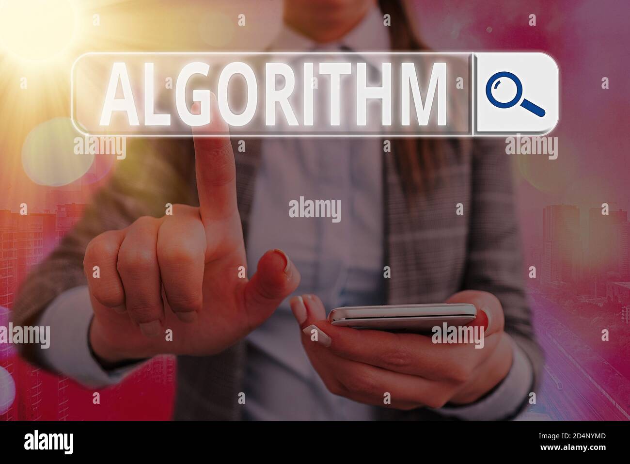 Conceptual hand writing showing Algorithm. Concept meaning procedure for solving a problem or ...