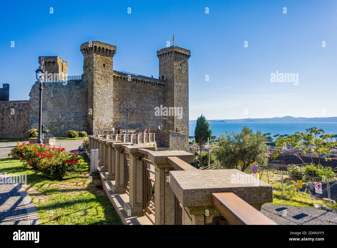 Bolsena, Italy - The old town of Bolsena on the namesake lake Stock ...