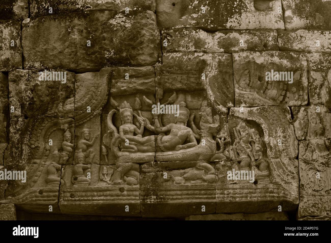 Stone Carvings and Pillars of Ankor Wat Temples Stock Photo - Alamy