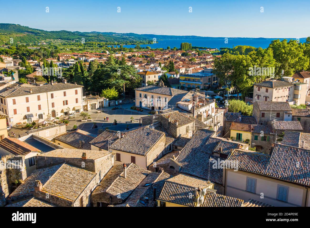 Bolsena, Italy - The old town of Bolsena on the namesake lake Stock ...