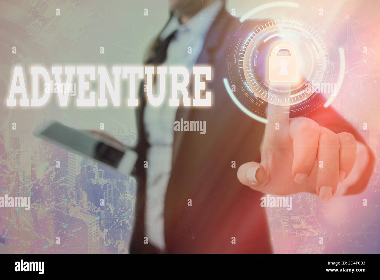 Text sign showing Adventure. Business photo text enterprise involving ...
