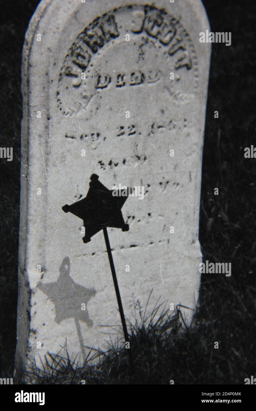Fine 1970s vintage black and white photography of a cemetery full of ...