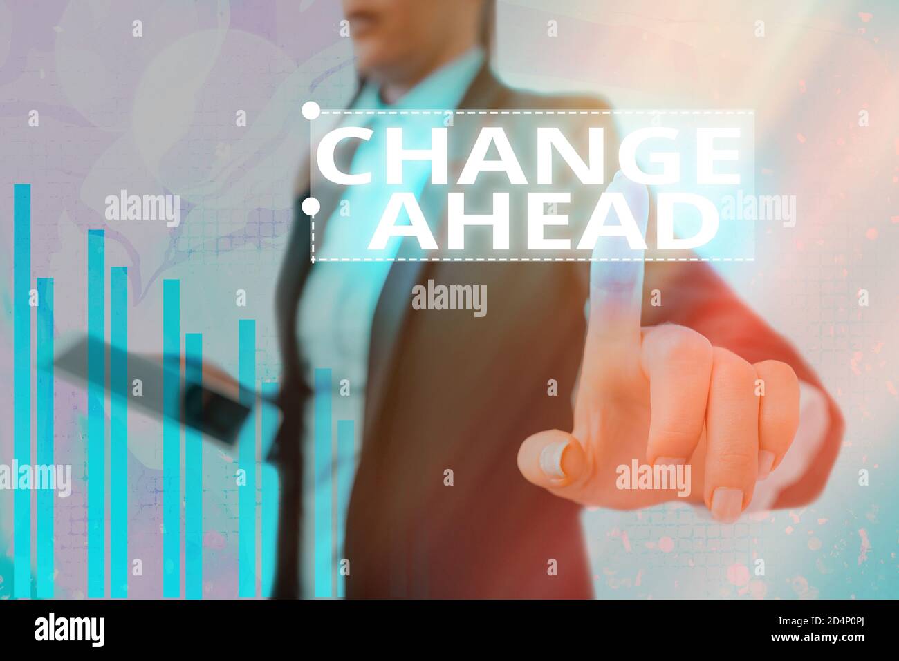 Text sign showing Change Ahead. Business photo showcasing to replace ...