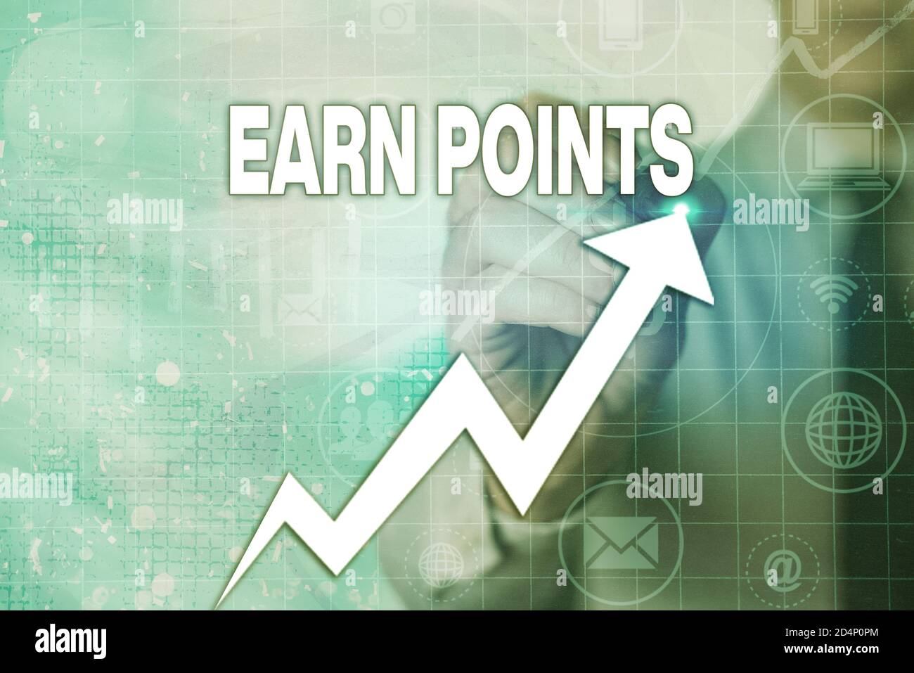 Writing note showing Earn Points. Business concept for getting praise ...