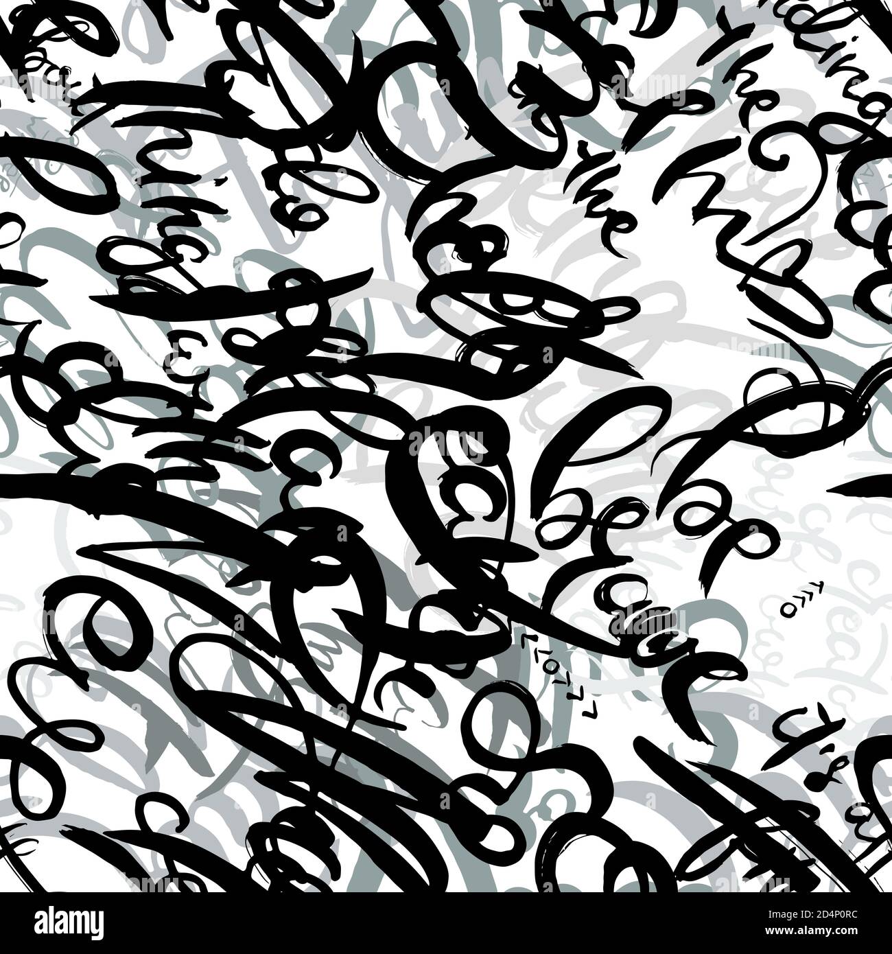 Graffiti background seamless pattern. Hand style tagging. Vandal vector ...