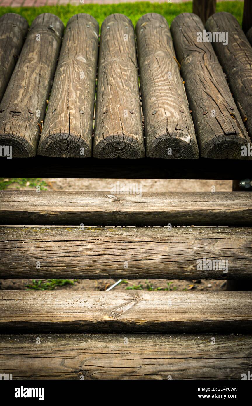 Round wooden pole hi-res stock photography and images - Alamy
