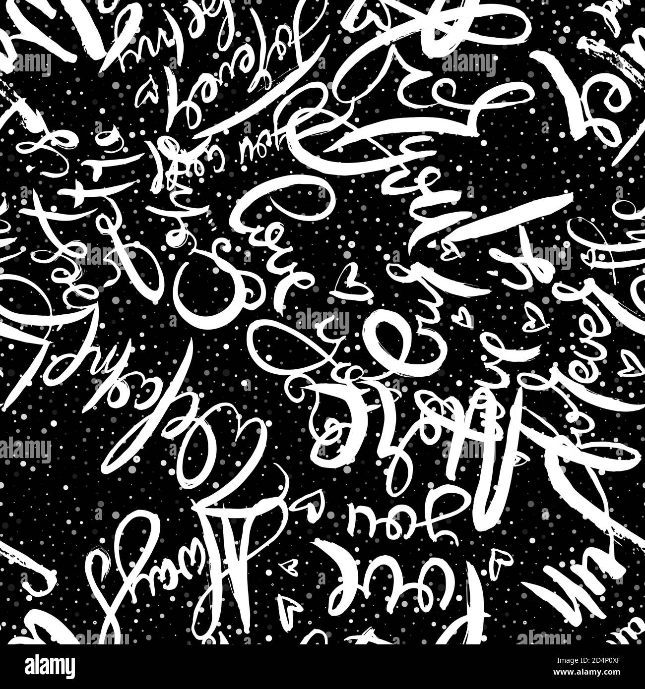 Graffiti background seamless pattern. Hand style tagging. Chalk vector ...