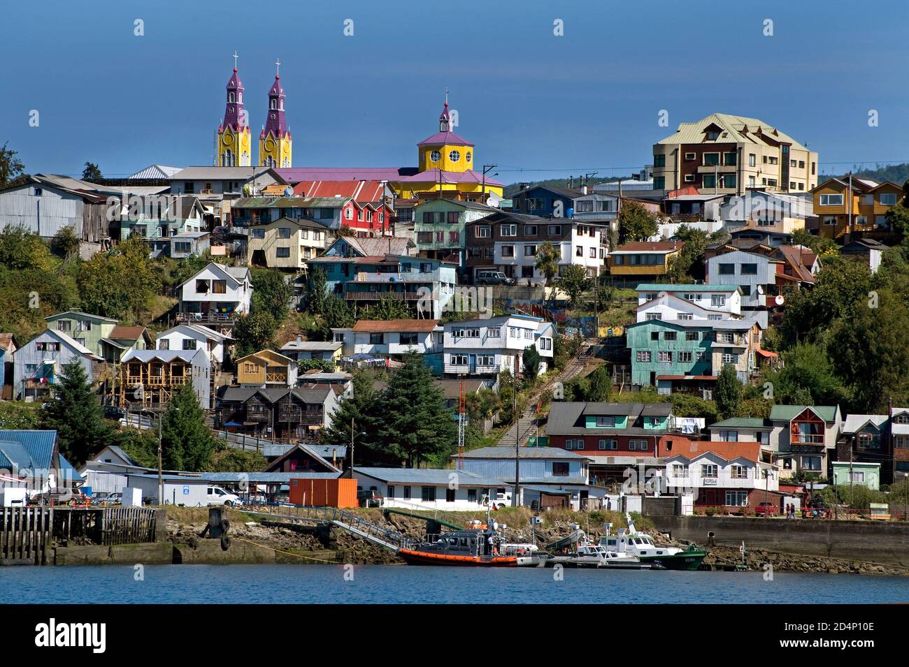 The houses of Castro, Isla Chiloé, Chile Stock Photo - Alamy