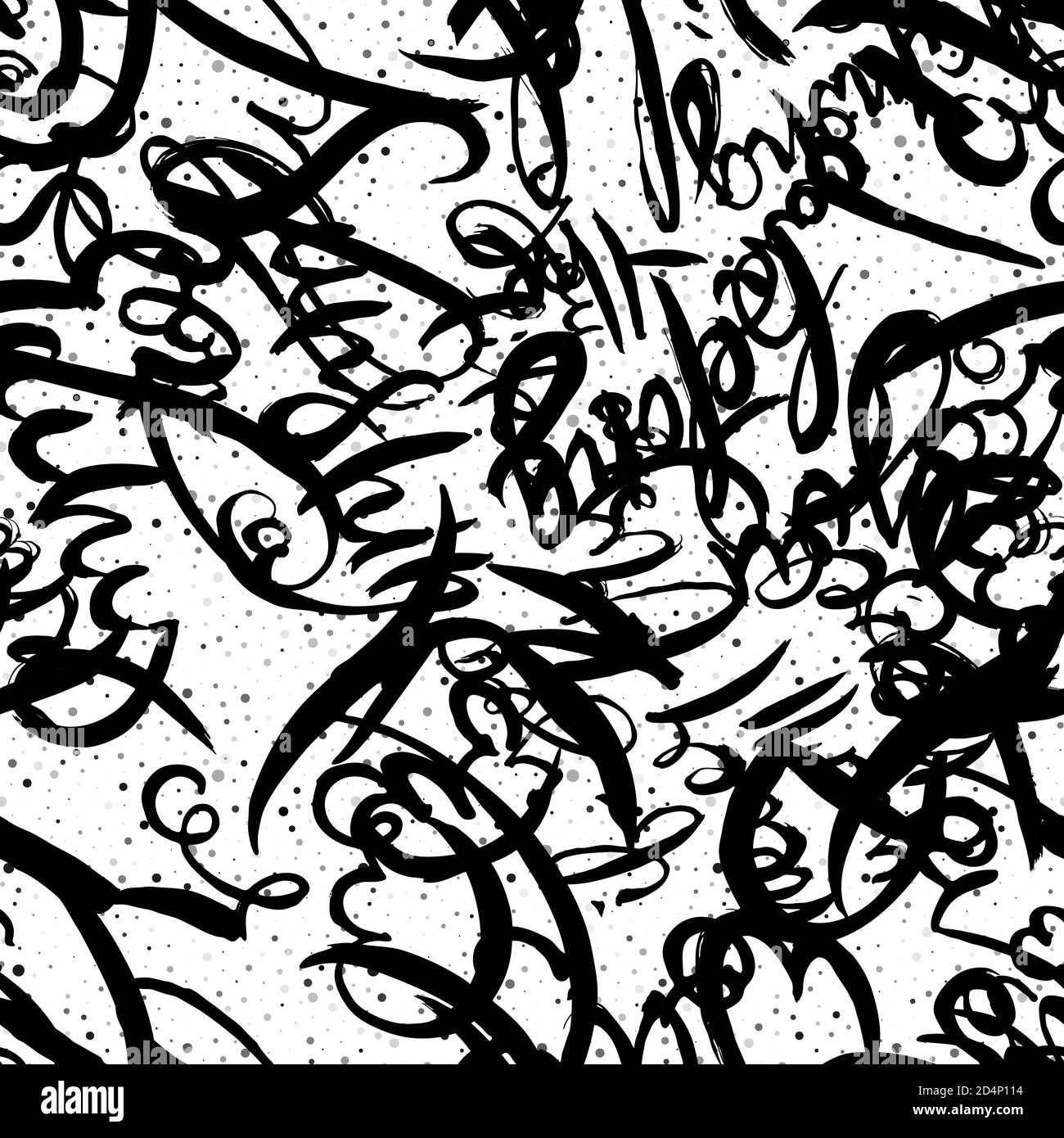 Graffiti background seamless pattern. Hand style tagging. Vandal vector ...