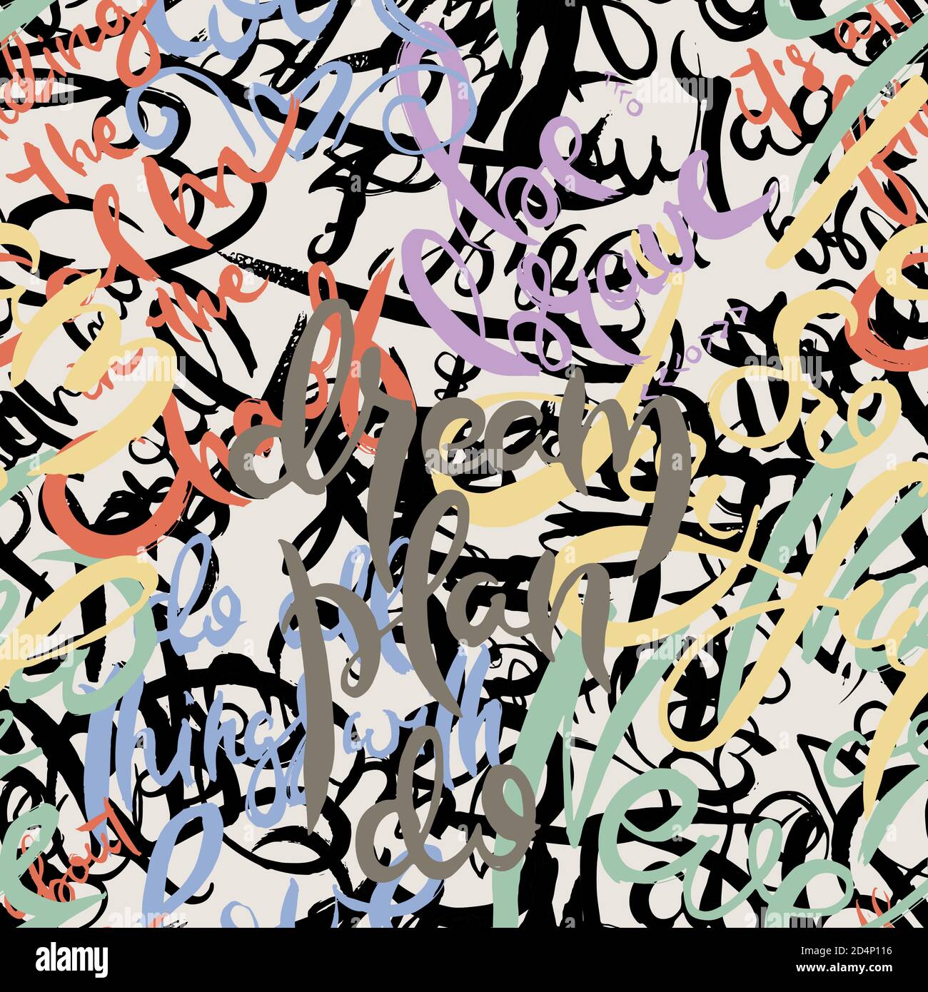 Graffiti background seamless pattern. Hand style tagging. Vandal vector ...