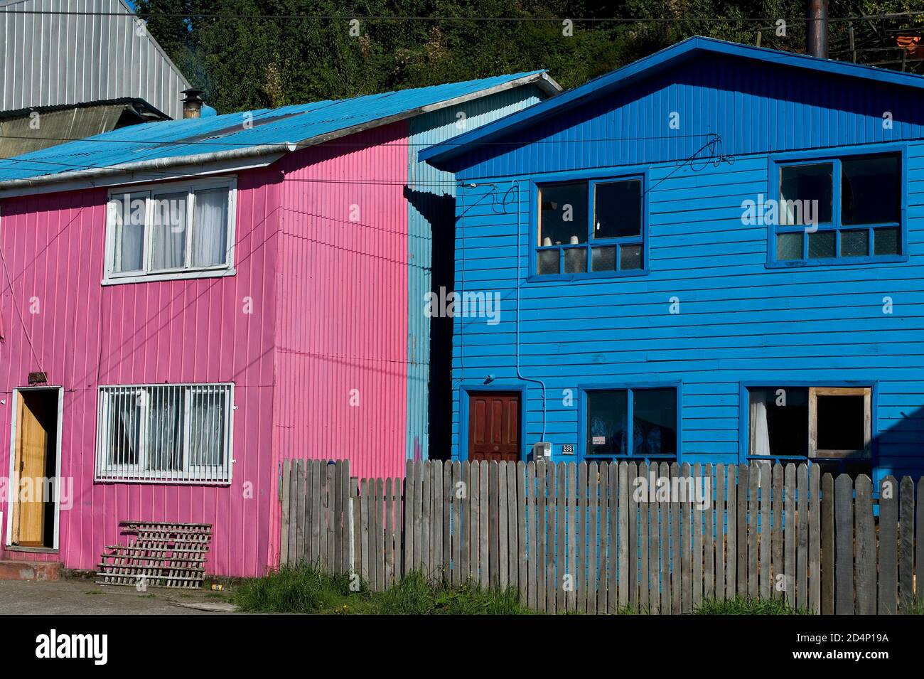 Colorful Houses in Castro, Chiloé Island, Chile Stock Photo - Alamy