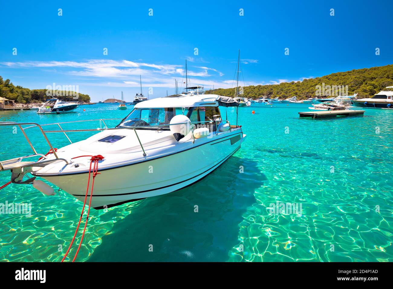 Palmizana bay on Pakleni Otoci islands turquoise yachting destination ...