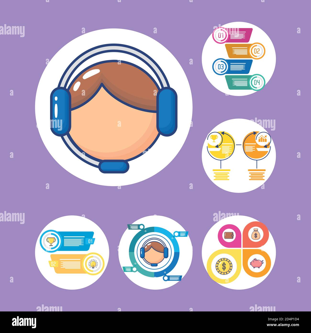 Support call center infographics Stock Vector Images - Alamy