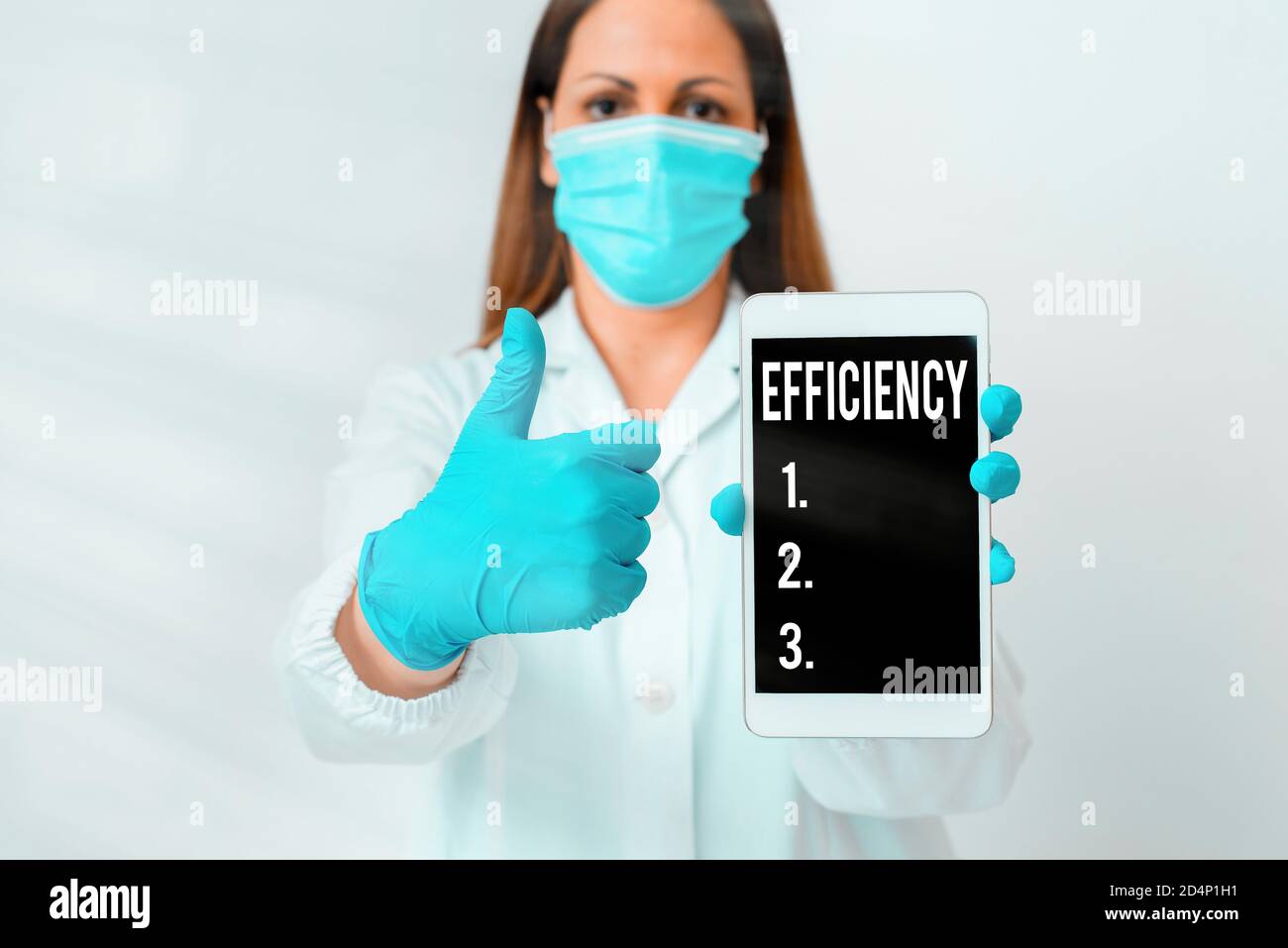 Conceptual hand writing showing Efficiency. Concept meaning ability to ...