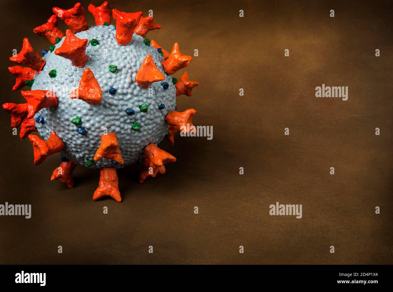 Homemade realistic model of Corona Virus SARS-CoV-2 used as a tool for ...