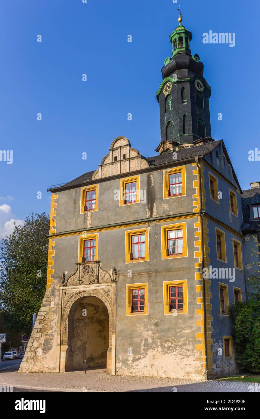 Entrance house of the historic city palace in Weimar, Germany Stock ...