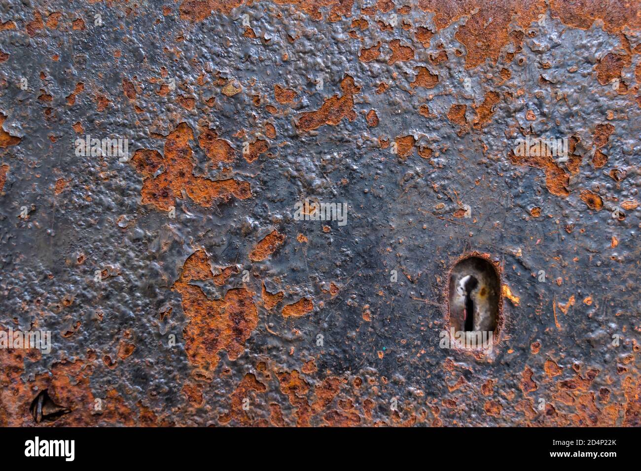 Old, grunge corroded metal surface with keyhole and rust patterns. High ...