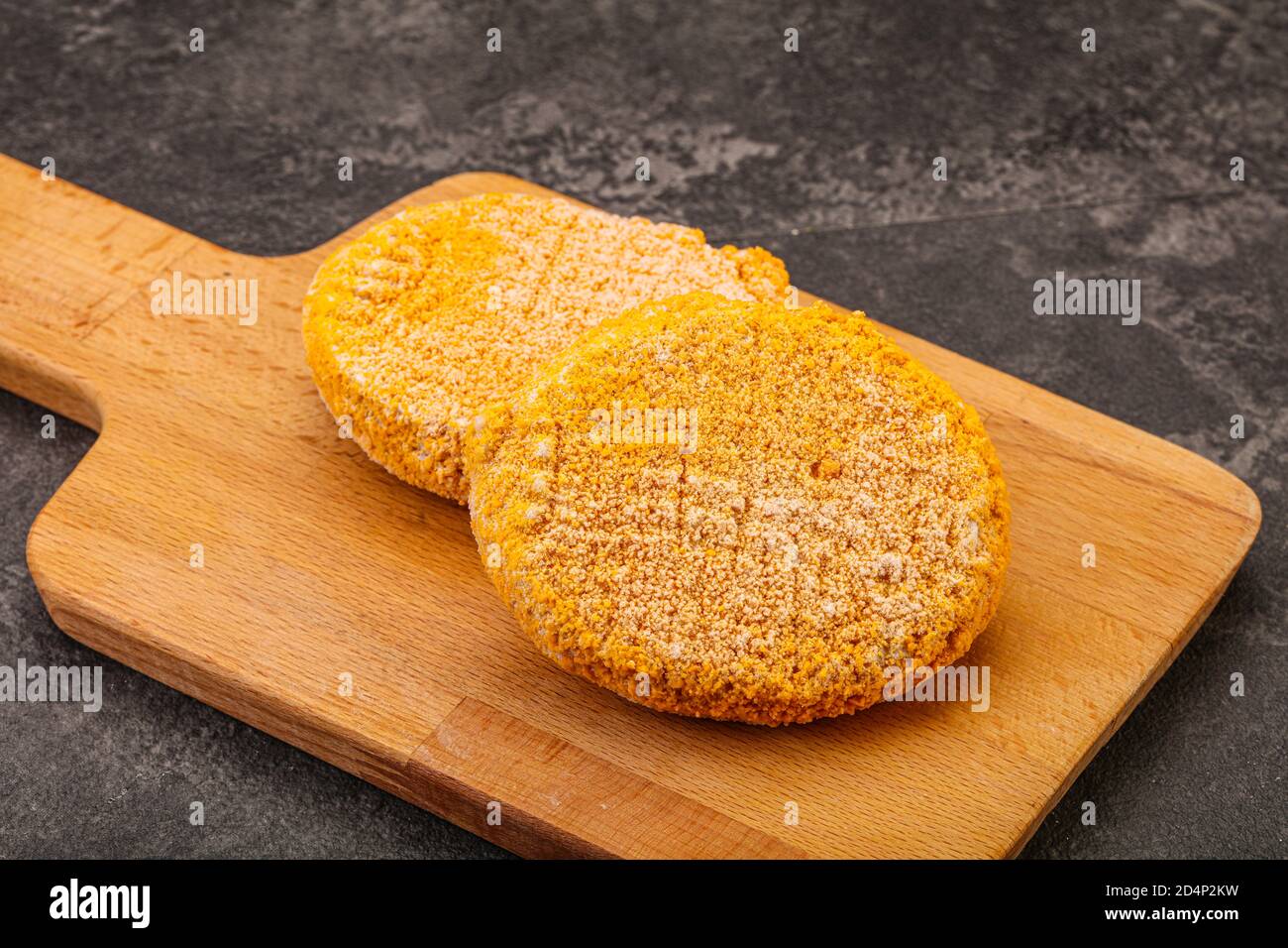 Raw homemade chicken cutlet for roast Stock Photo - Alamy