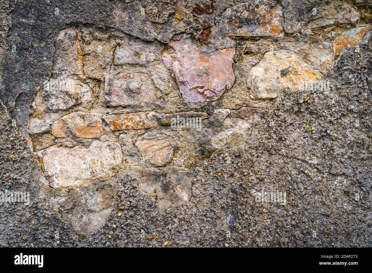Old, rustic corroded and damaged brick wall. High quality texture and ...