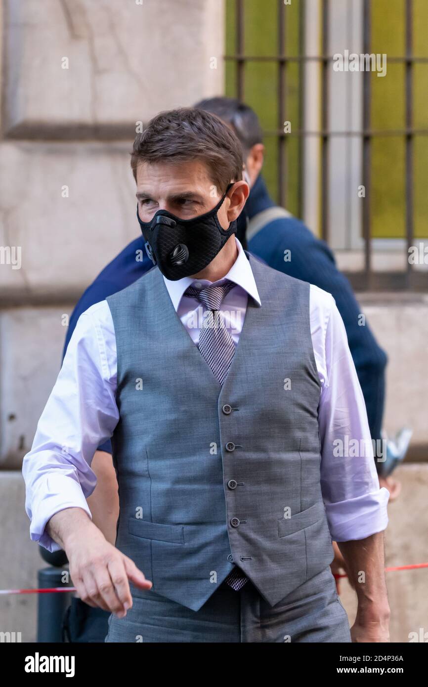 Rome, Italy - October 9, 2020: actor Tom Cruise in the streets of the ...