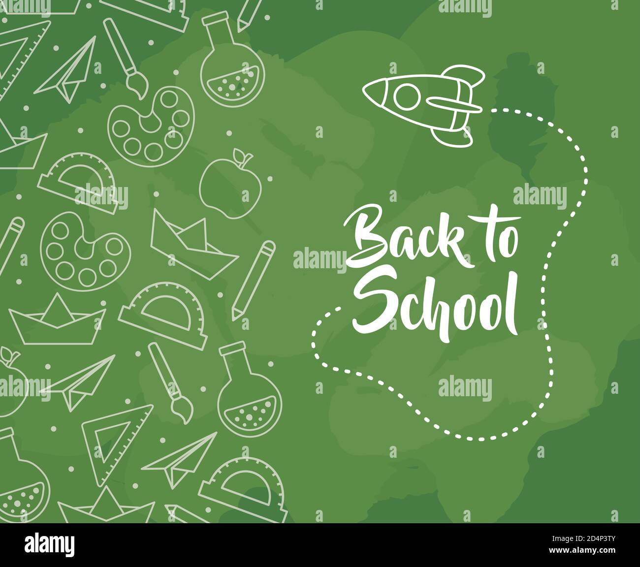 back to school poster with vector illustration design Stock Vector ...