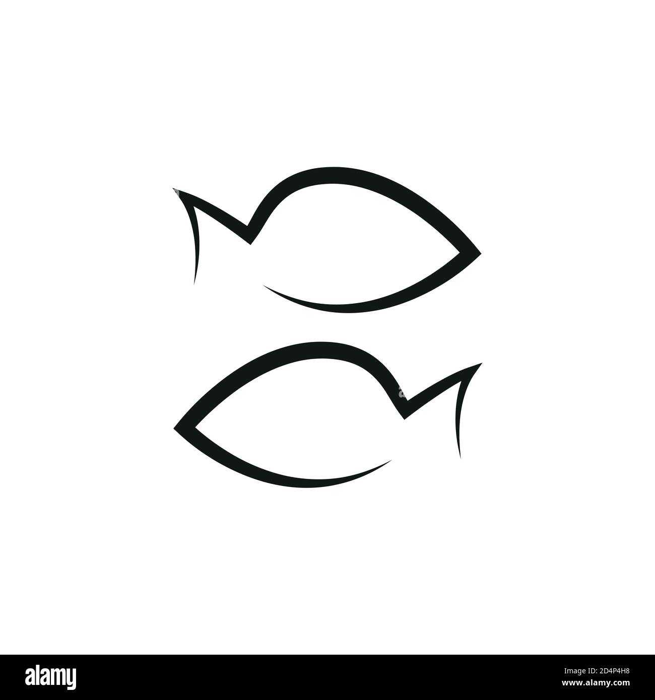 simple zodiac sign fish horoscope isolated vector illustration EPS10 ...