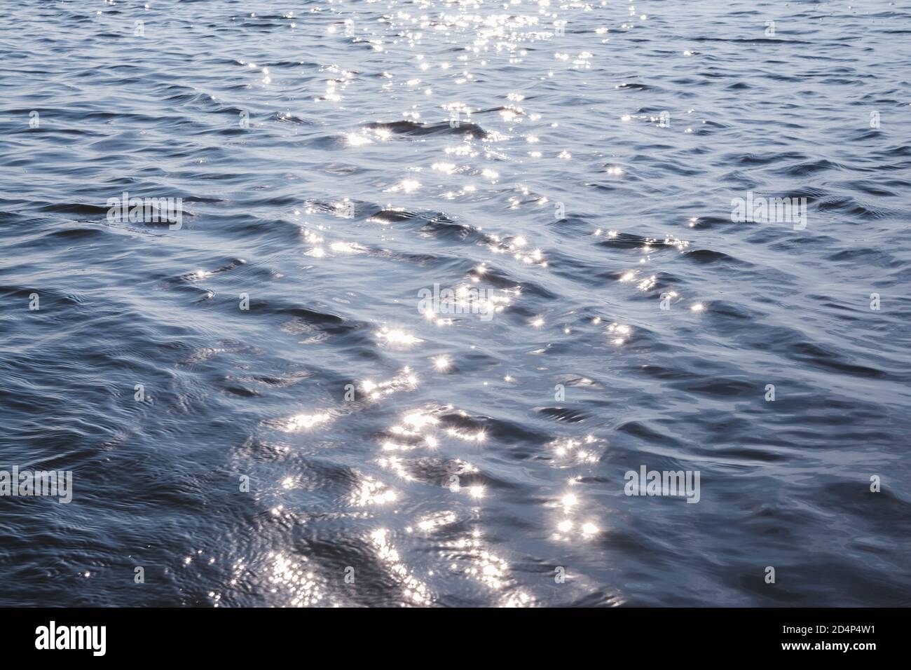 High angle shot of the ripples on the surface of the ocean Stock Photo ...