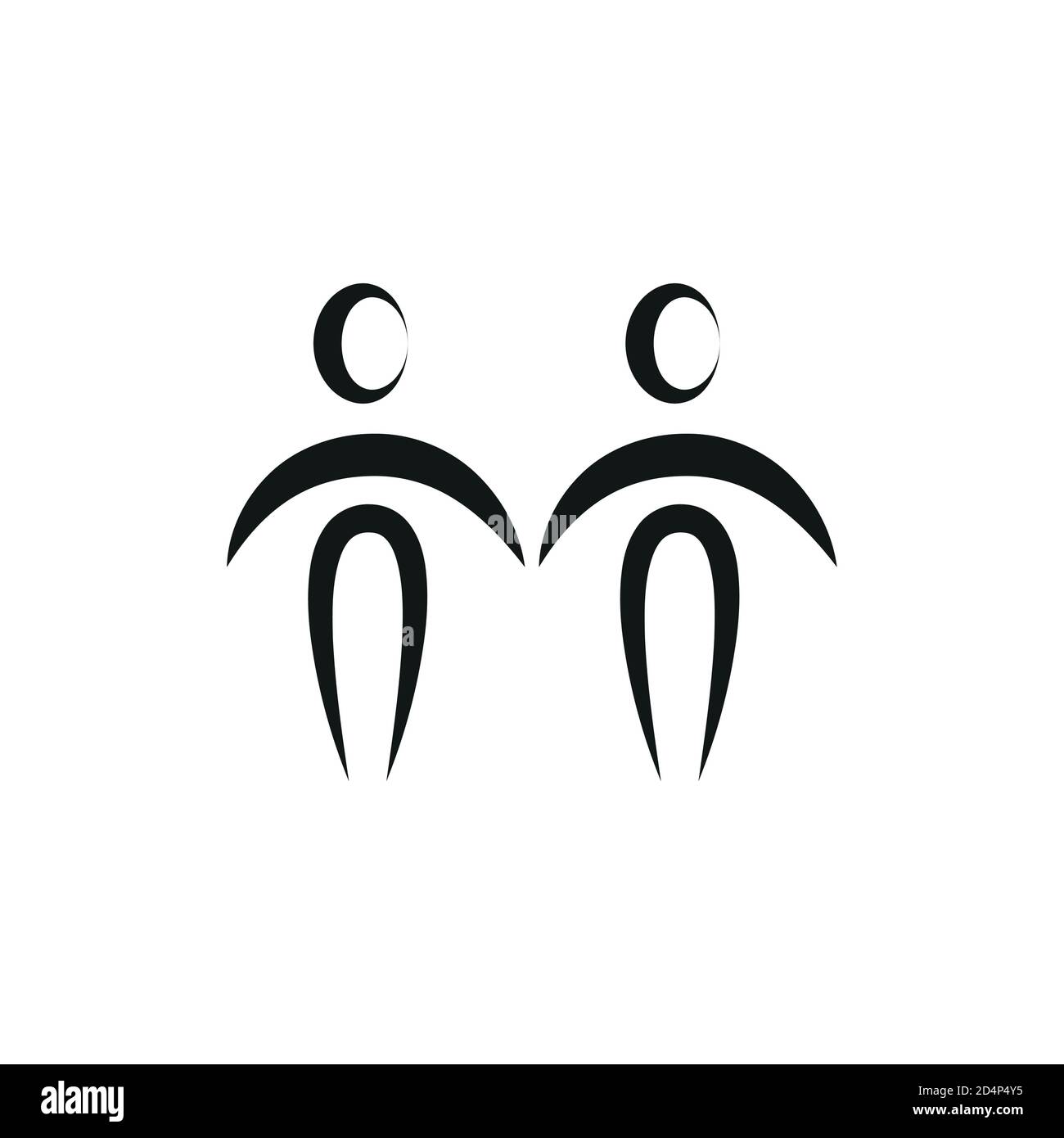 simple zodiac sign gemini horoscope isolated on white vector ...