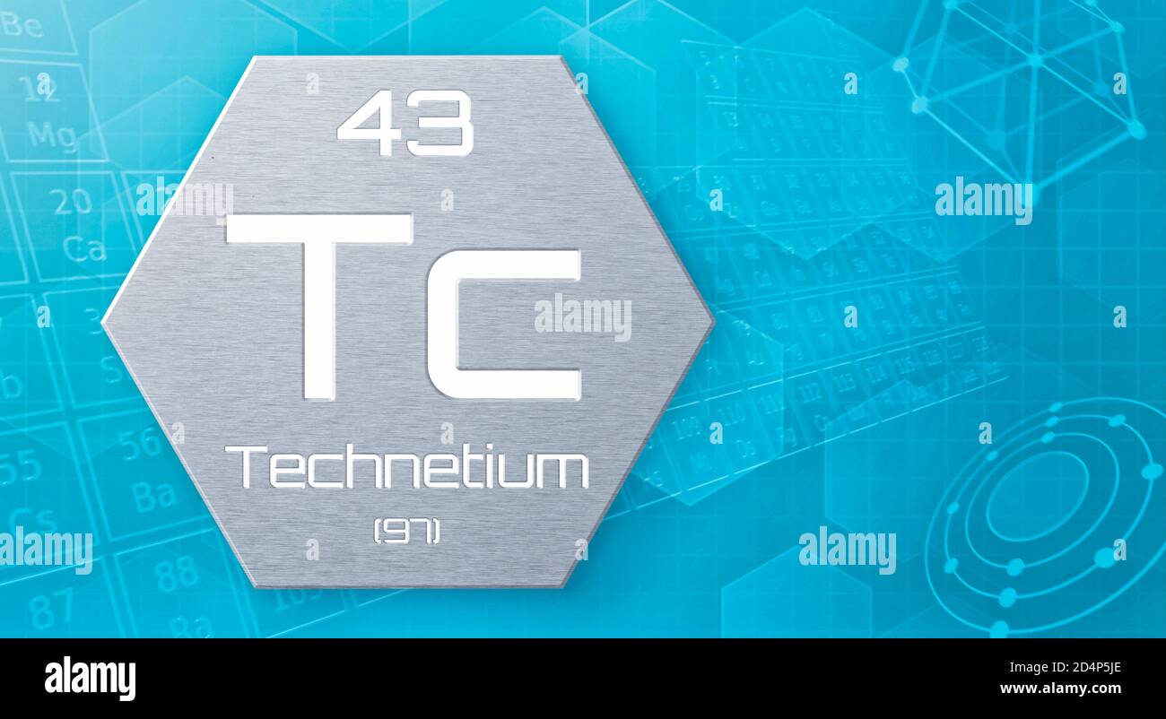Chemical element of the periodic table - Technetium Stock Photo - Alamy