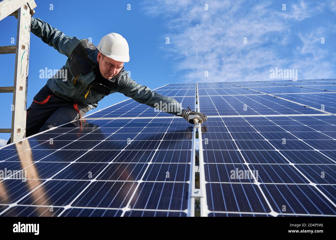 Solar panels roof ladder hi-res stock photography and images - Alamy
