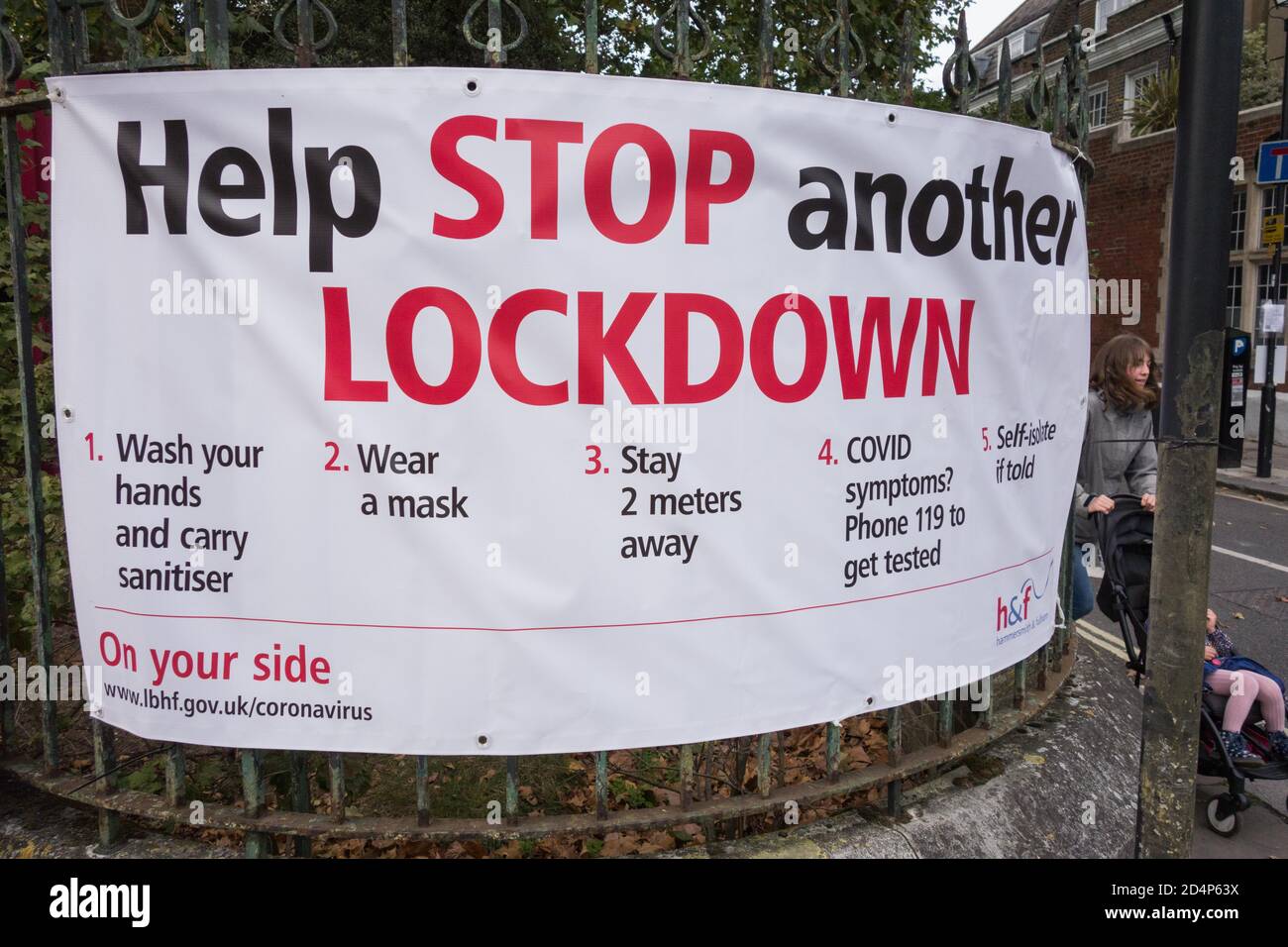 Help Stop Another Coronavirus Lockdown banner, London, UK Stock Photo ...