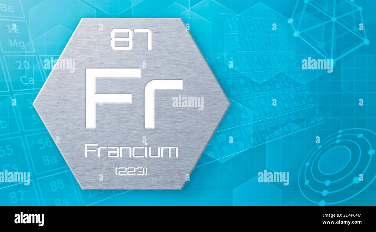 Chemical element of the periodic table - Francium Stock Photo - Alamy