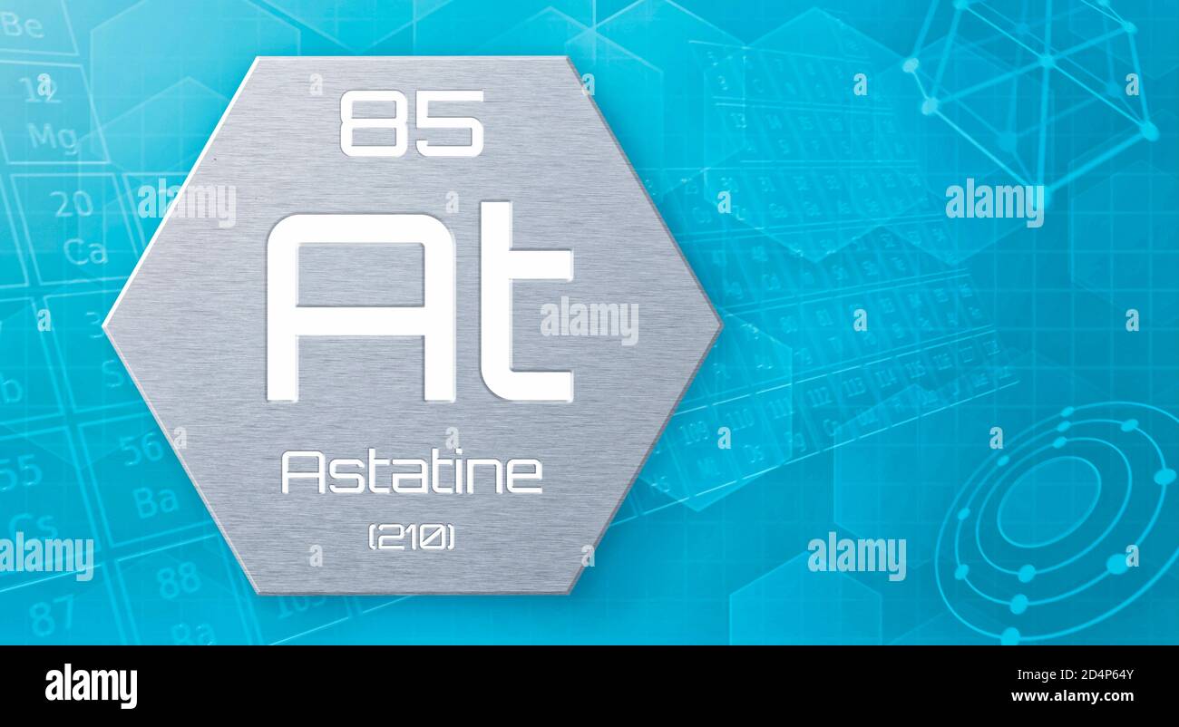 Chemical element of the periodic table - Astatine Stock Photo - Alamy