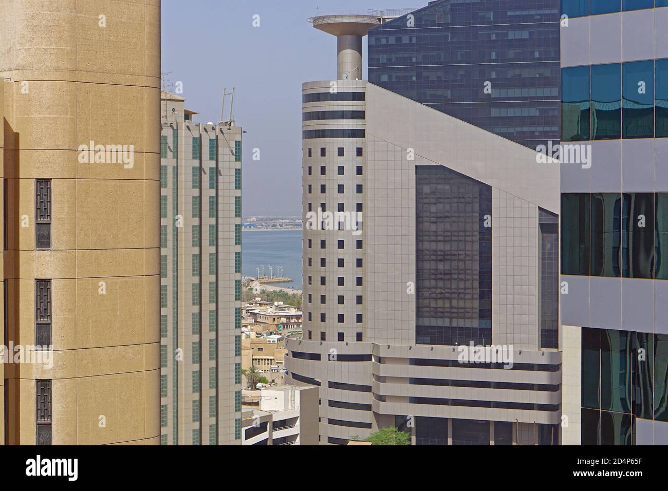 Modern architecture skyscrapers building in Kuwait city Stock Photo - Alamy