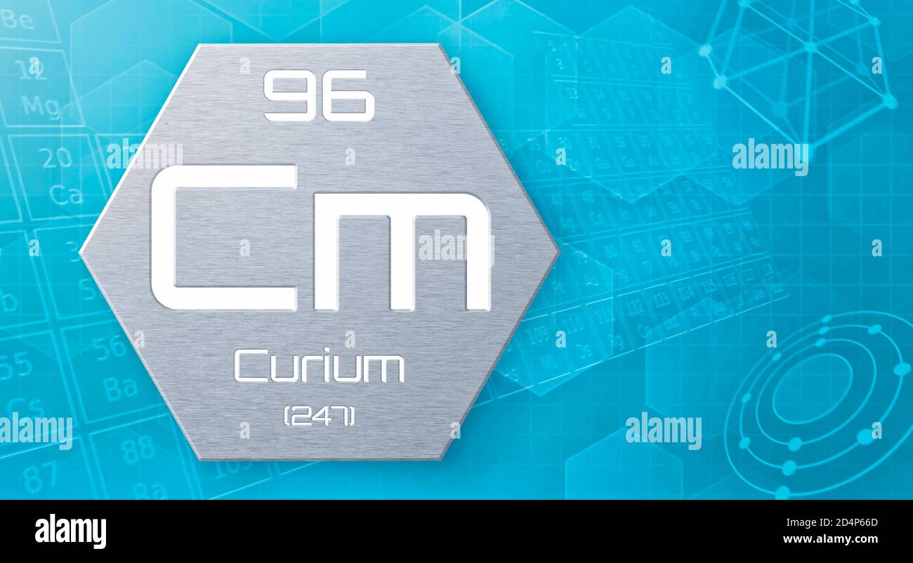 Chemical element of the periodic table - Curium Stock Photo - Alamy
