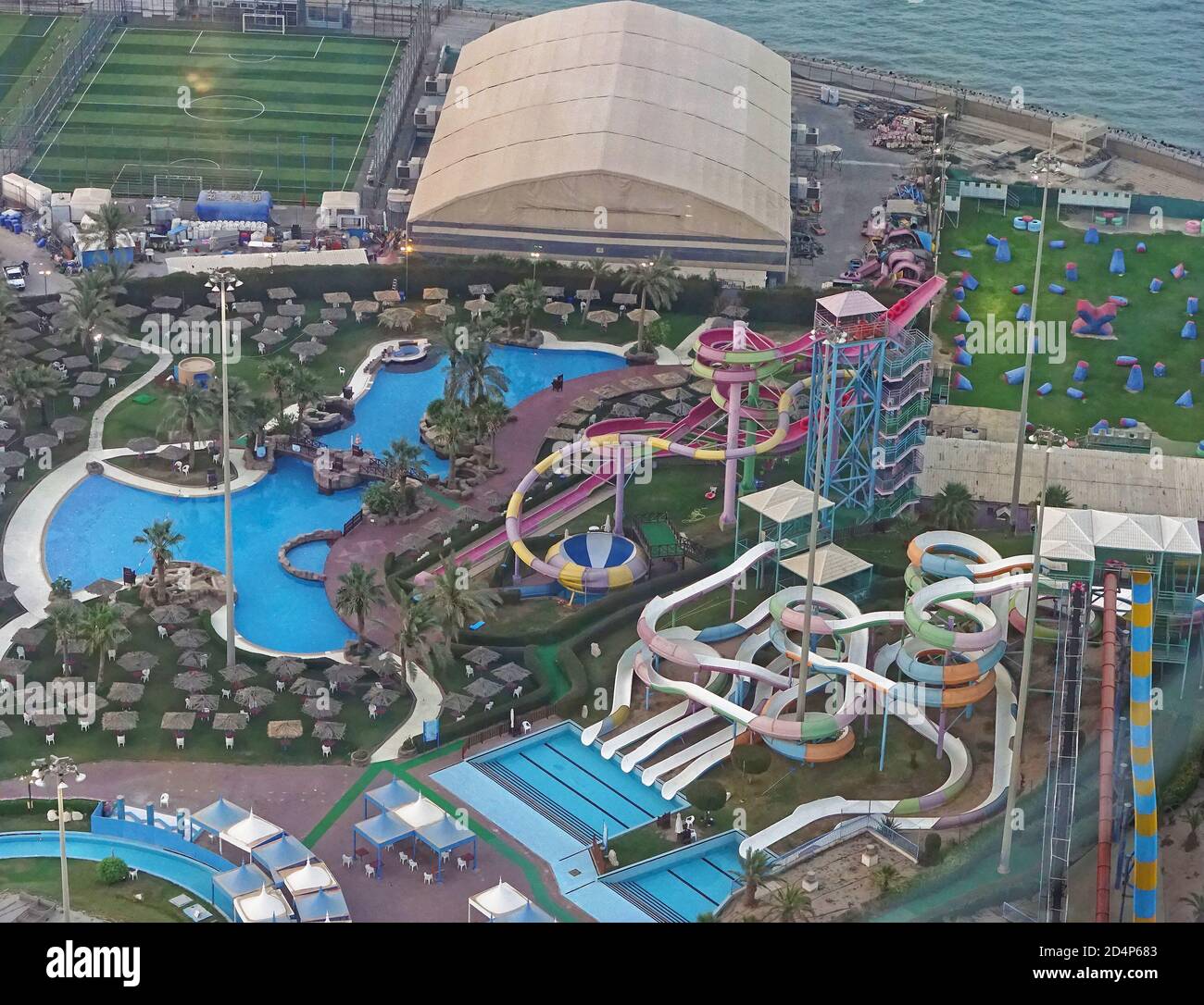 Aerial view of water park in Kuwait Stock Photo - Alamy