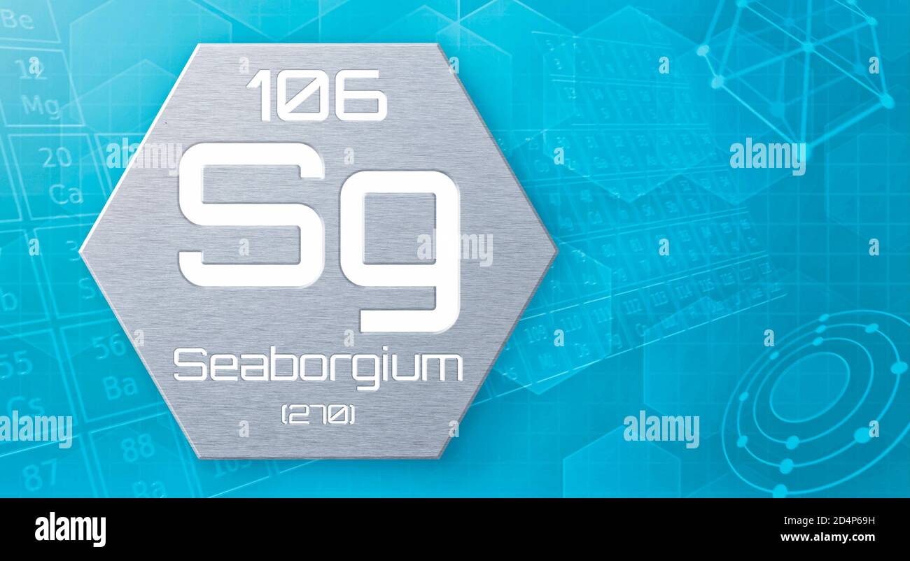 Chemical element of the periodic table - Seaborgium Stock Photo - Alamy