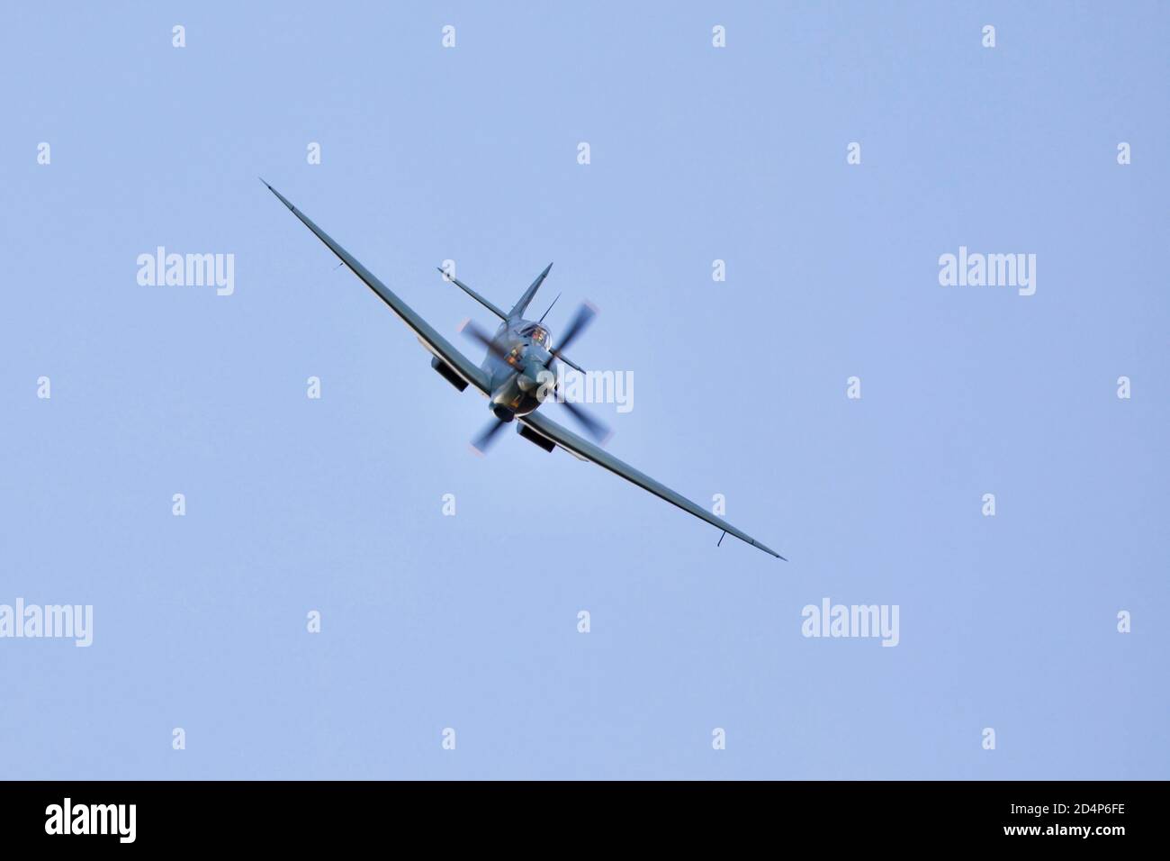 Supermarine Spitfire PL983 (G-PRXI) with 'Thank U NHS' painted on the ...
