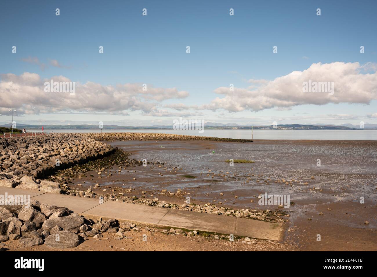 Morecambe bay beach in low light Stock Photo - Alamy