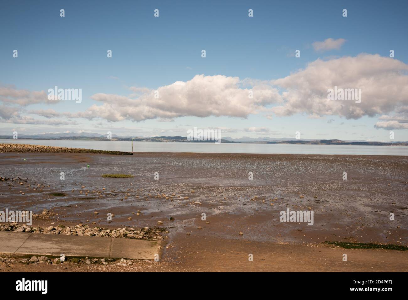 Morecambe bay beach in low light Stock Photo - Alamy