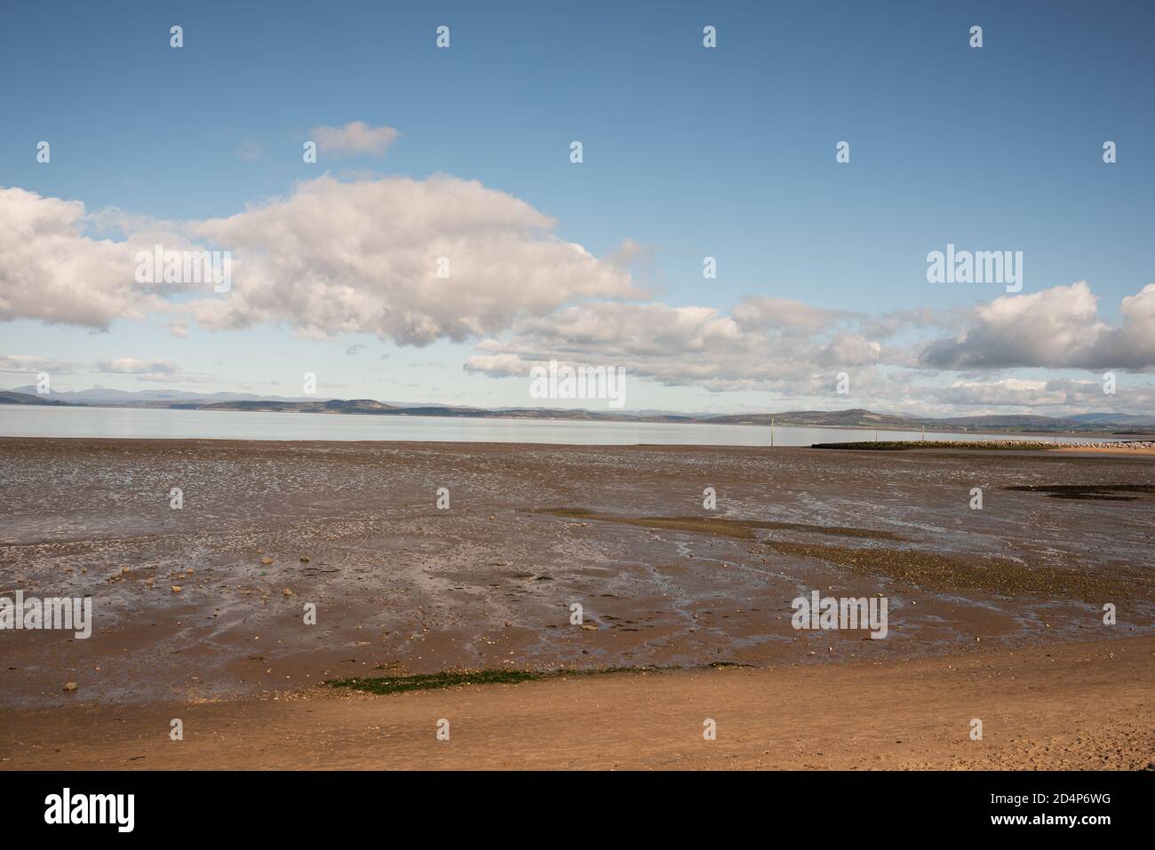 Morecambe bay beach in low light Stock Photo - Alamy
