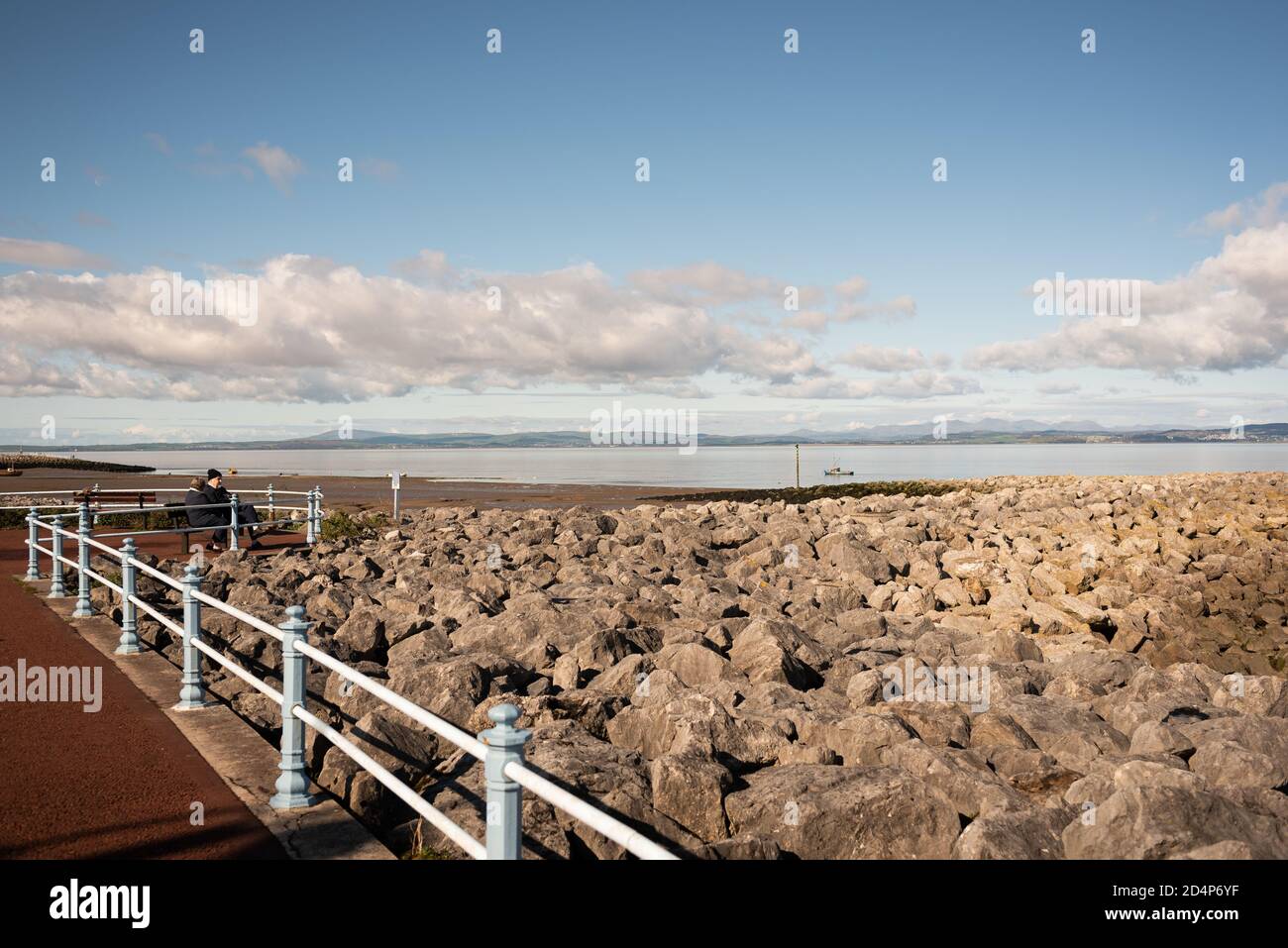 Morecambe bay beach in low light Stock Photo - Alamy
