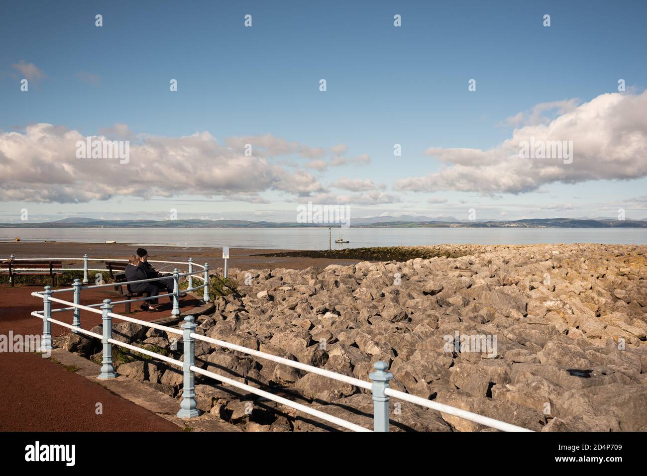 Morecambe bay beach in low light Stock Photo - Alamy