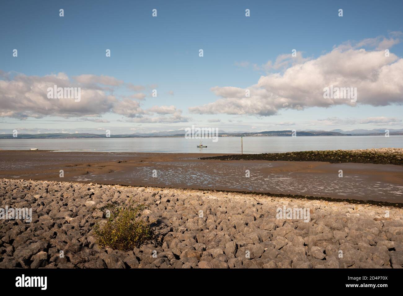 Morecambe bay beach in low light Stock Photo - Alamy