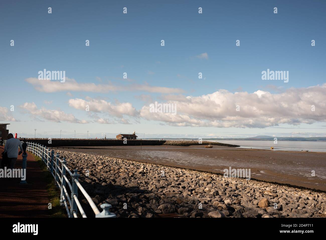 Morecambe bay beach in low light Stock Photo - Alamy