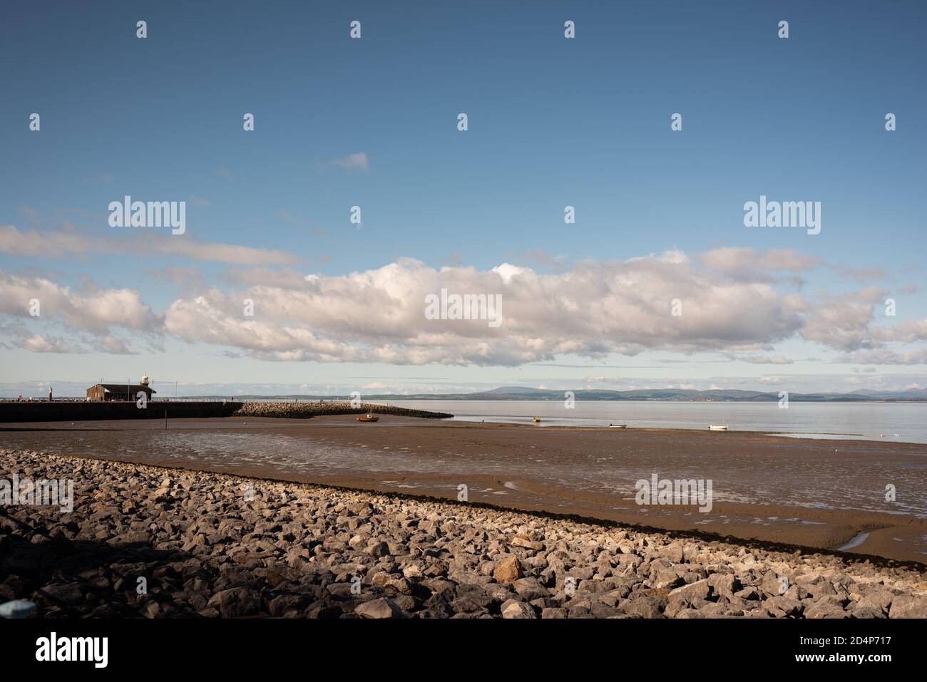 Morecambe bay beach in low light Stock Photo - Alamy